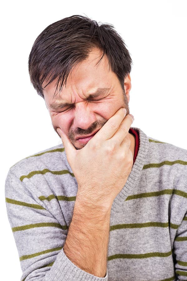 Young Man Suffering from a Terrible Tooth Ache Stock Image - Image of ...