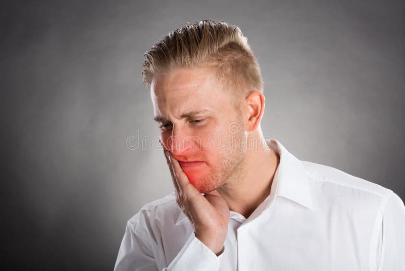 Young Man Suffering from Tooth Ache Stock Image - Image of caucasian ...