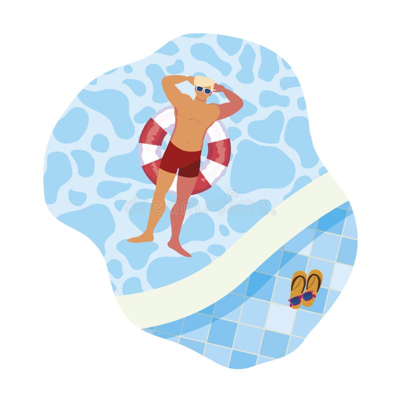 Man Pool Float Stock Illustrations – 947 Man Pool Float Stock ...