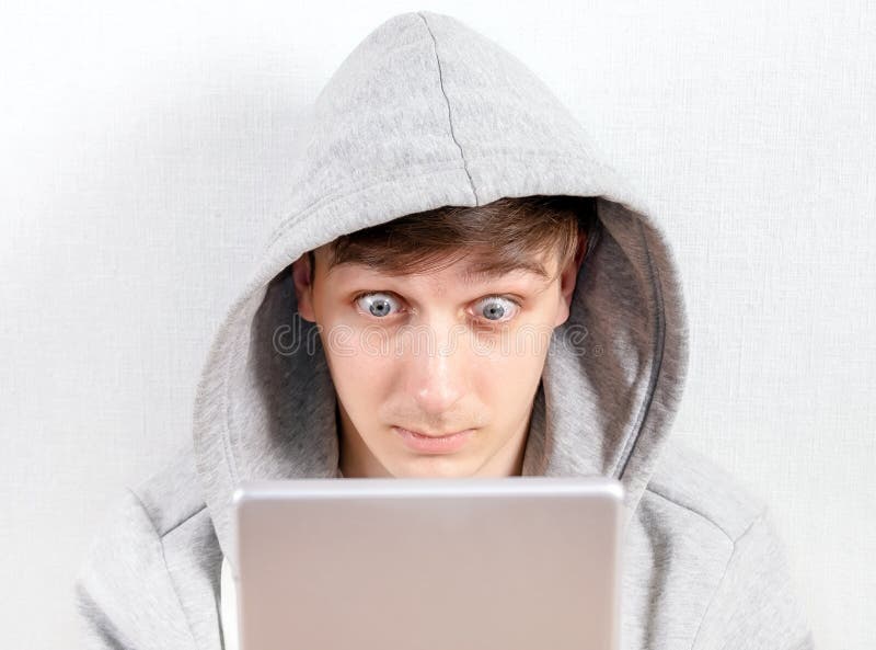 Young Man with a Tablet Computer Stock Photo - Image of device, adult ...