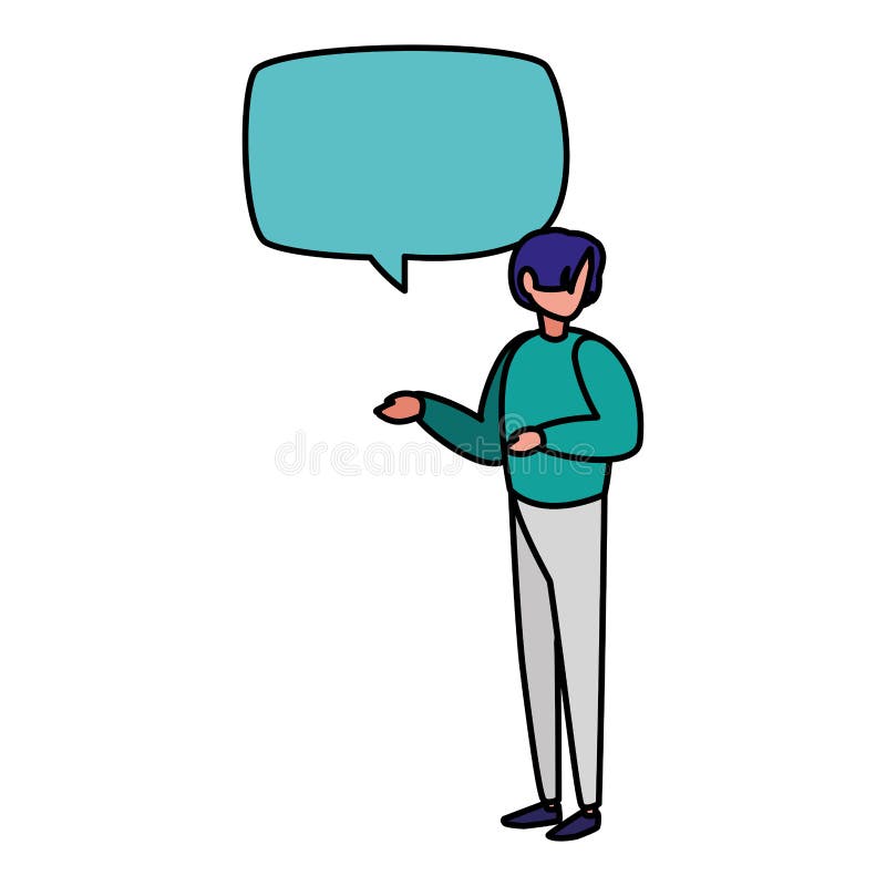Young Man Talking Character Stock Vector - Illustration of expression ...