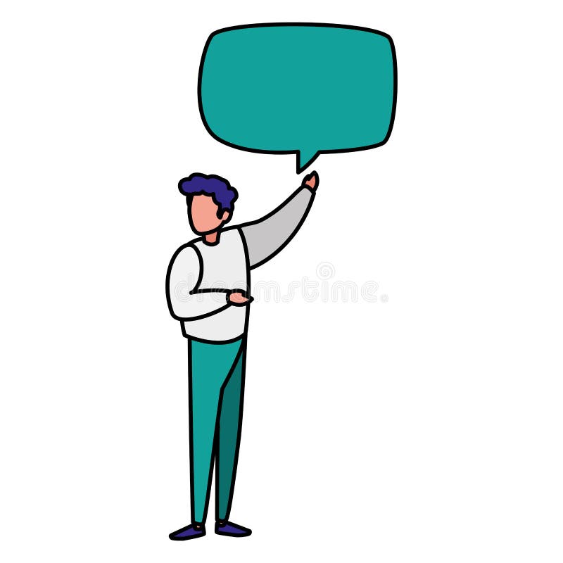 Talking character to mic stock illustration. Illustration of speak ...
