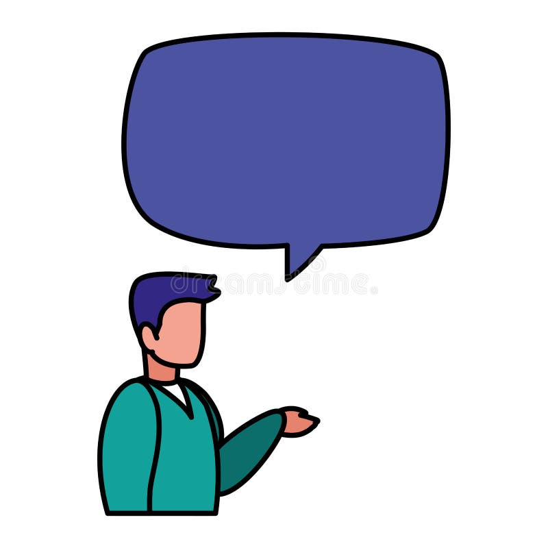 Young Man Talking Character Stock Vector - Illustration of cartoon ...