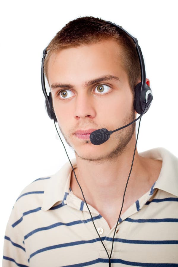 Young man with headphone stock photo. Image of adult - 20562996