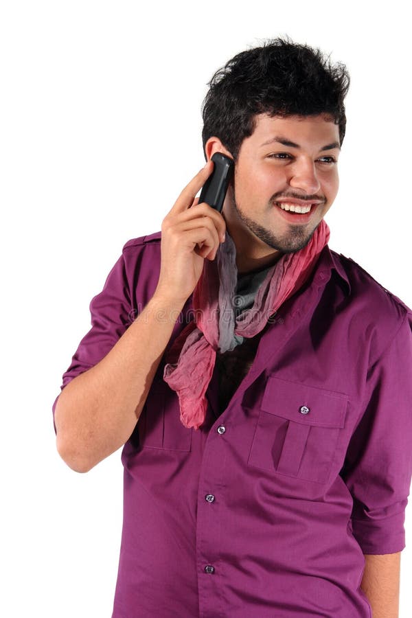 Young Man Talking on the Phone Stock Image - Image of young ...