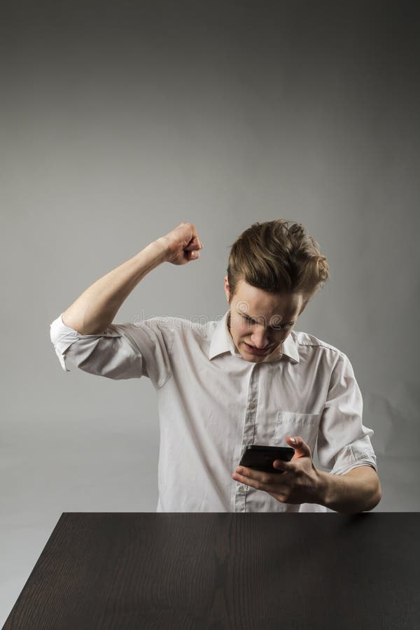 Young Man on the Phone. Anger Stock Photo - Image of smart, attractive ...