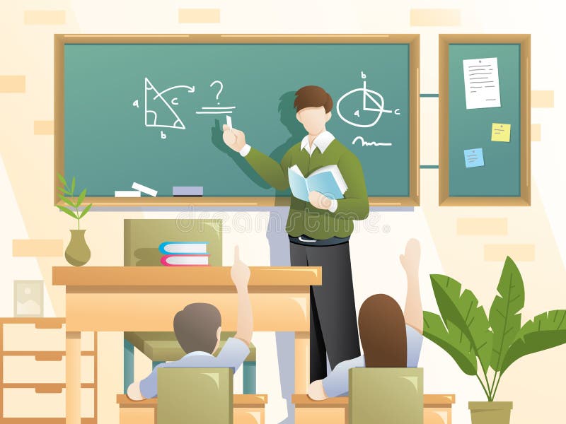 Students Schooling Vector Illustration Stock Vector - Illustration of ...