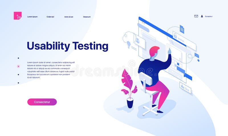 UX and Usability Testing Line Icons Set Stock Vector - Illustration of ...