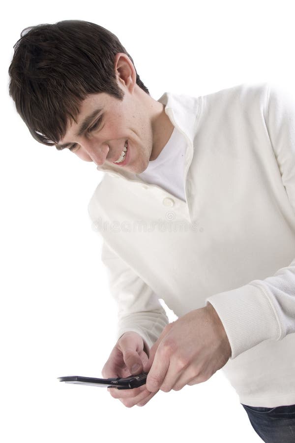 Young man texting stock photo. Image of male, text, student - 8053276