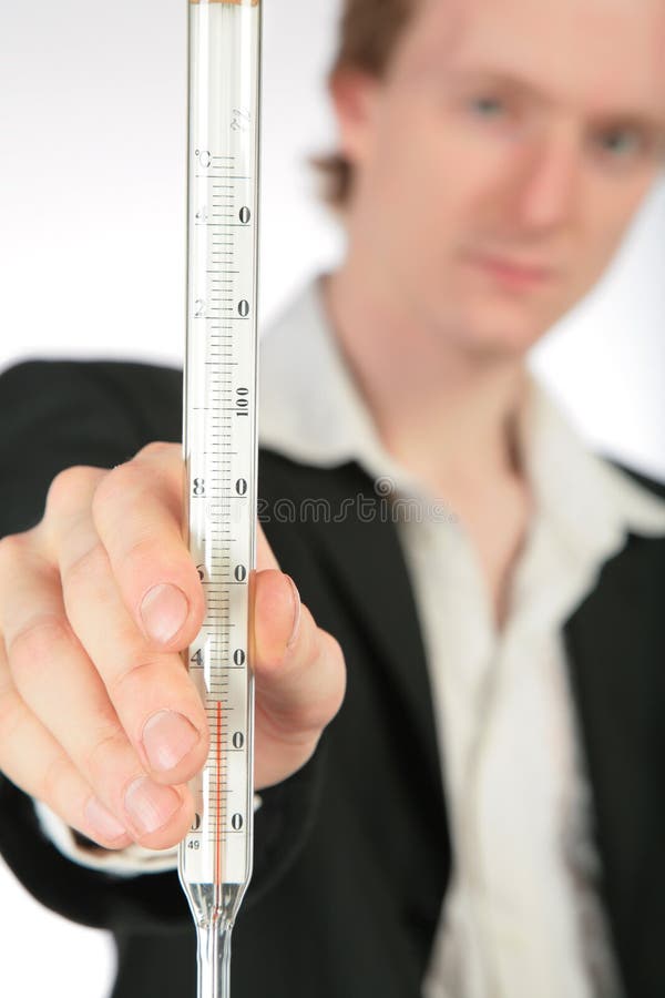 Young Man With Thermometer Picture. Image: 8071590