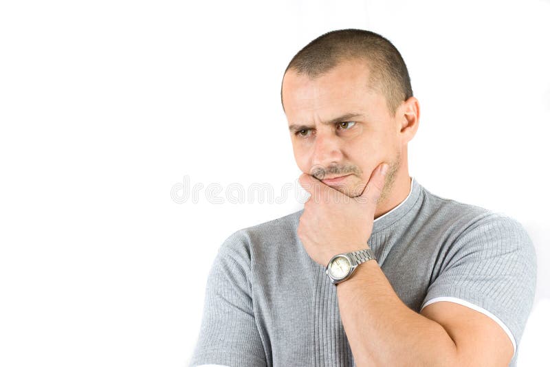 Perplexed mature man stock photo. Image of doubtful, serious - 17052954