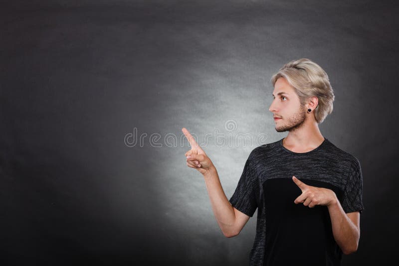 Young Man Thinking Seek a Solution Stock Photo - Image of young ...