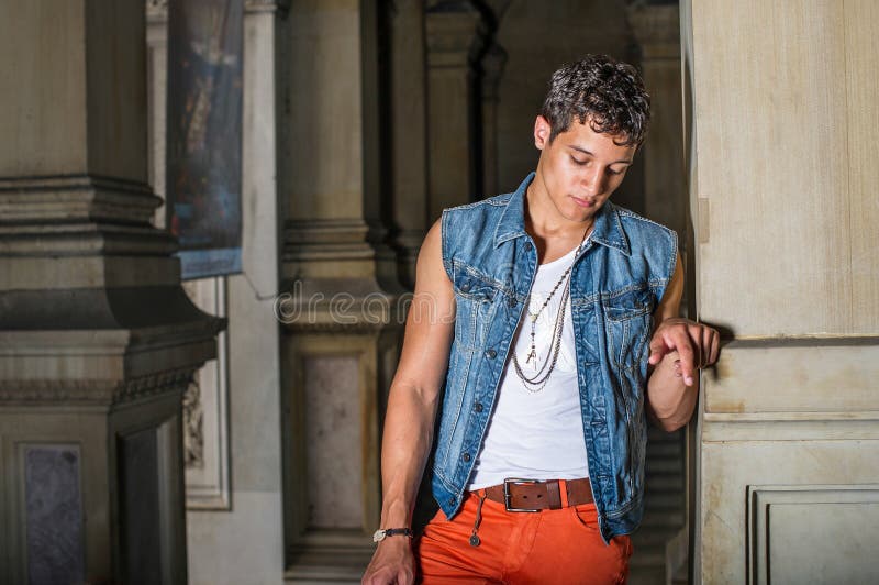 Young Man Thinking stock image. Image of contemplate - 221757417