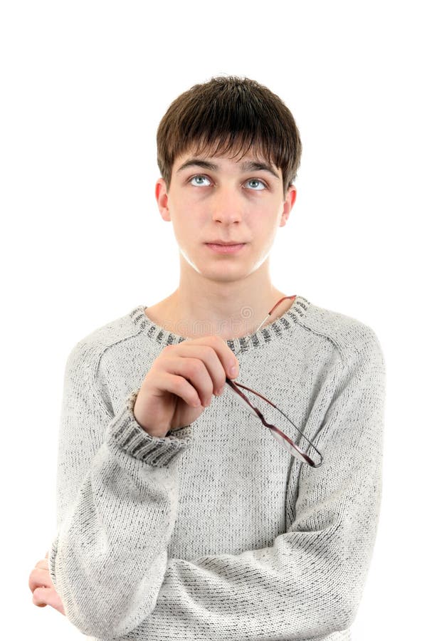 Young Man Thinking stock photo. Image of portrait, frame - 30351766