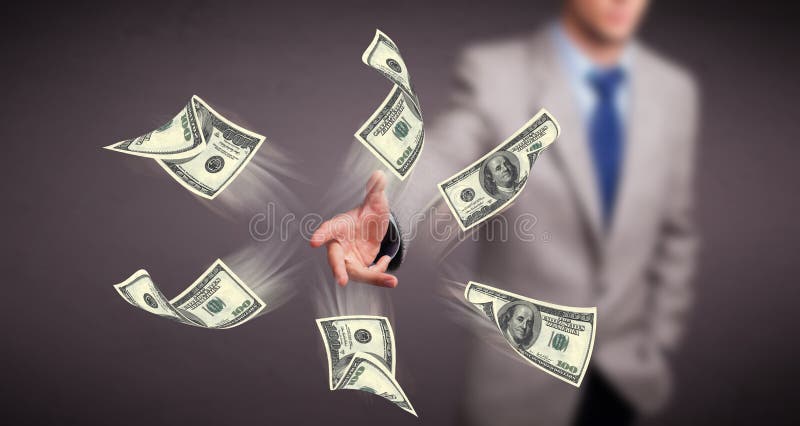 Young man throwing money stock image. Image of currency - 51309755