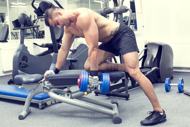 Gym training stock image. Image of muscular, personal - 17801029