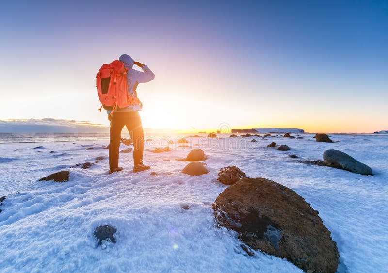 Young Man Traveler with Backpack, Iceland Stock Image - Image of ... Young Man Traveler with Backpack, Iceland Stock Image - Image of ...