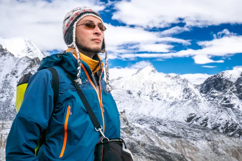 Young man trekking stock photo. Image of active, mountaineer - 48896774