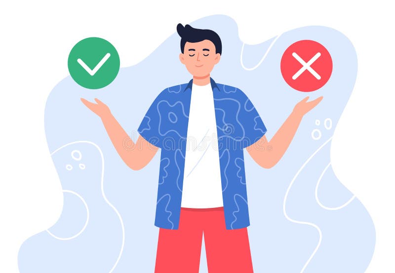 A Young Man with Two Buttons. Stock Vector - Illustration of mail, hand ...