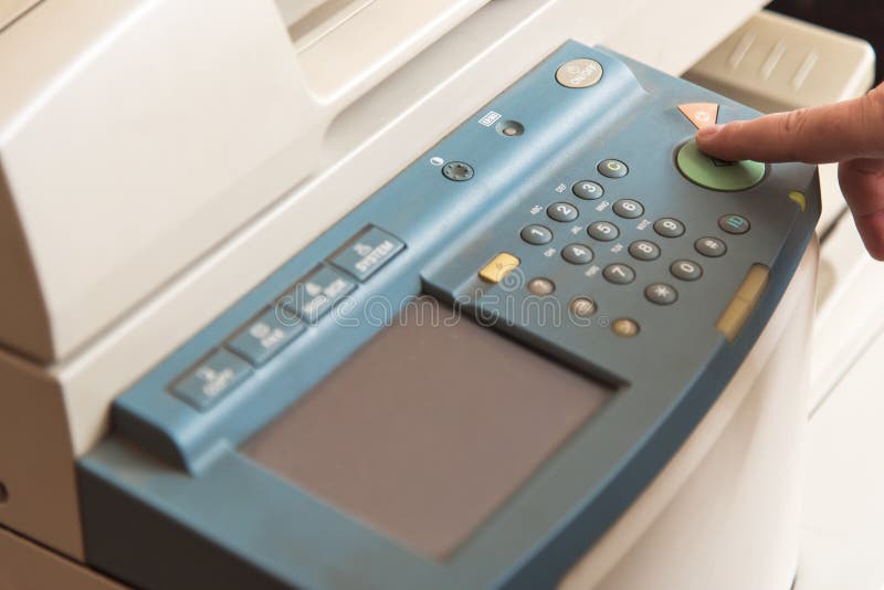 Copying and Scanning Documents on a Machine Stock Image - Image of ...