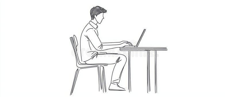 Man Using Laptop Computer Stock Illustrations – 21,158 Man Using Laptop ...