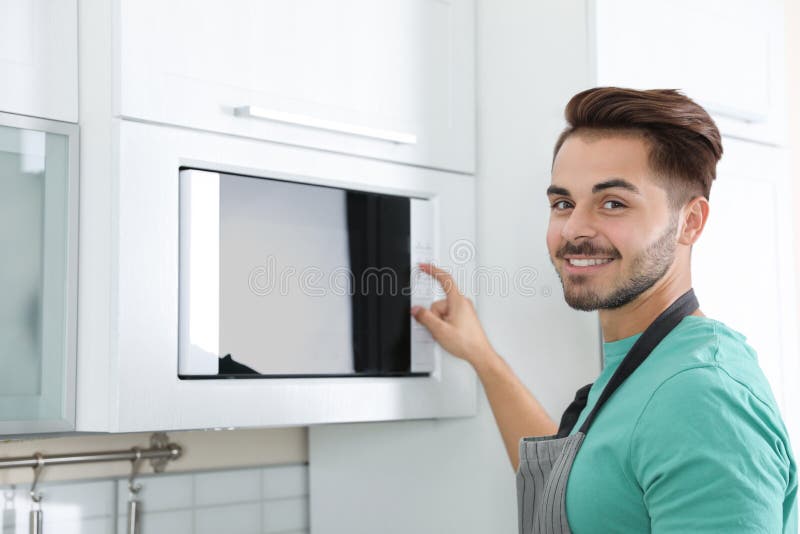 Modern microwave oven stock photo. Image of detail, white - 1418226