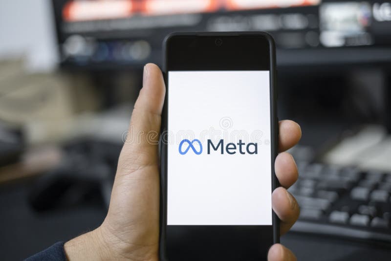 Facebook Rebranding To New Name and Logo Meta on Mobile Phone Editorial ...