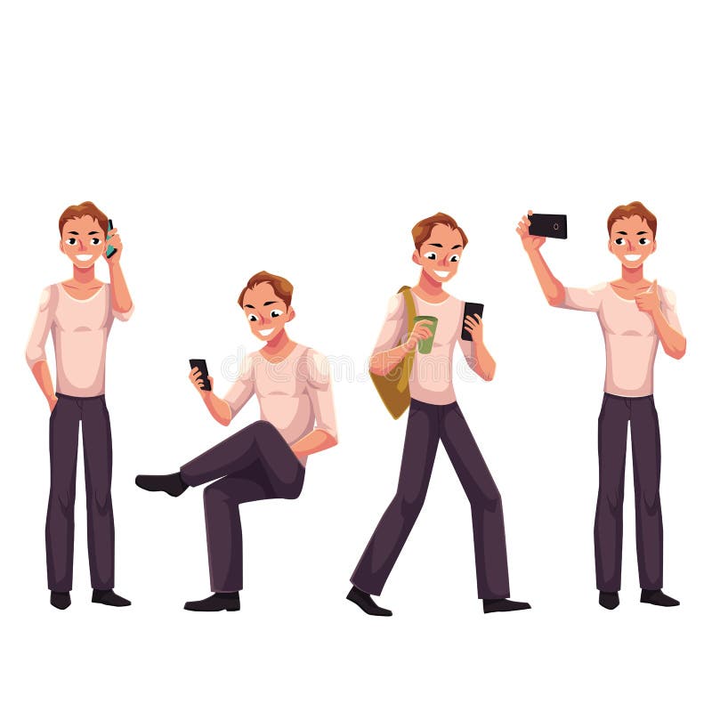Man Making Phone Call Stock Illustrations – 357 Man Making Phone Call ...