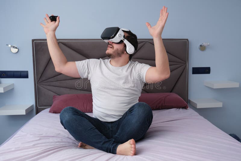 881 Virtual Reality Bed Man Stock Photos - Free & Royalty-Free Stock ...
