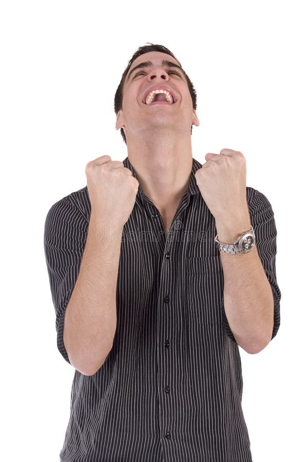 Young man very happy stock photo. Image of young, adult - 10121444