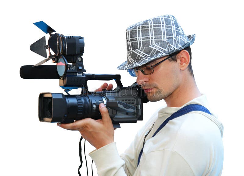 Cameraman stock photo. Image of filming, camcorder, creativity - 12767096