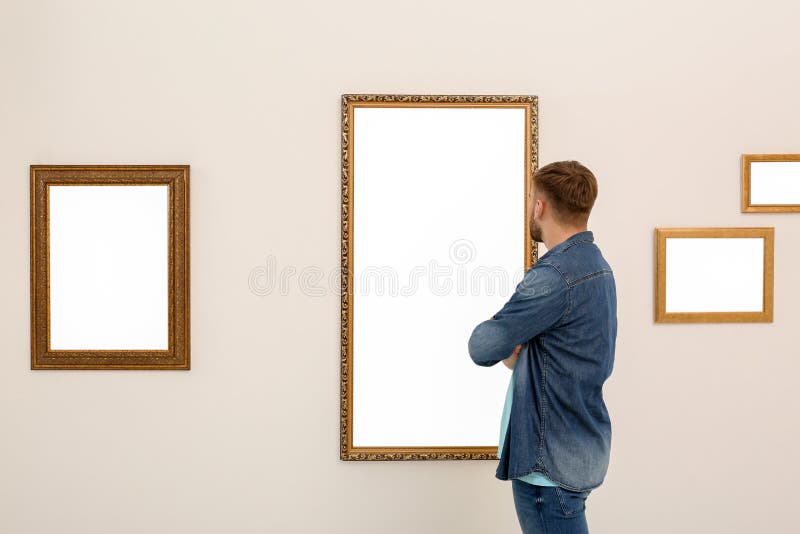 Man Viewing Artwork Gallery Stock Photos - Free & Royalty-Free Stock ...