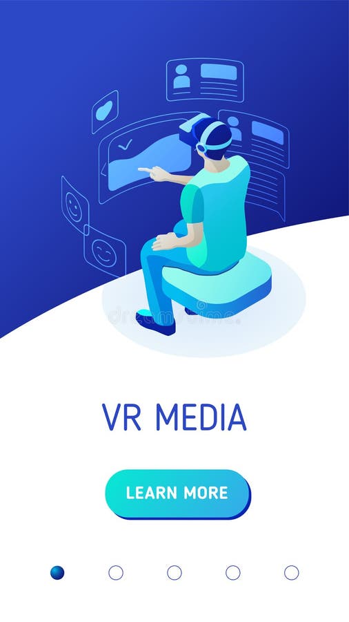 VR social networks stock vector. Illustration of design - 160479025