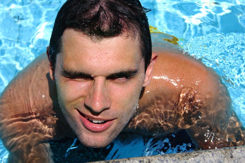 Young man in water stock image. Image of summer, swimming - 54423055