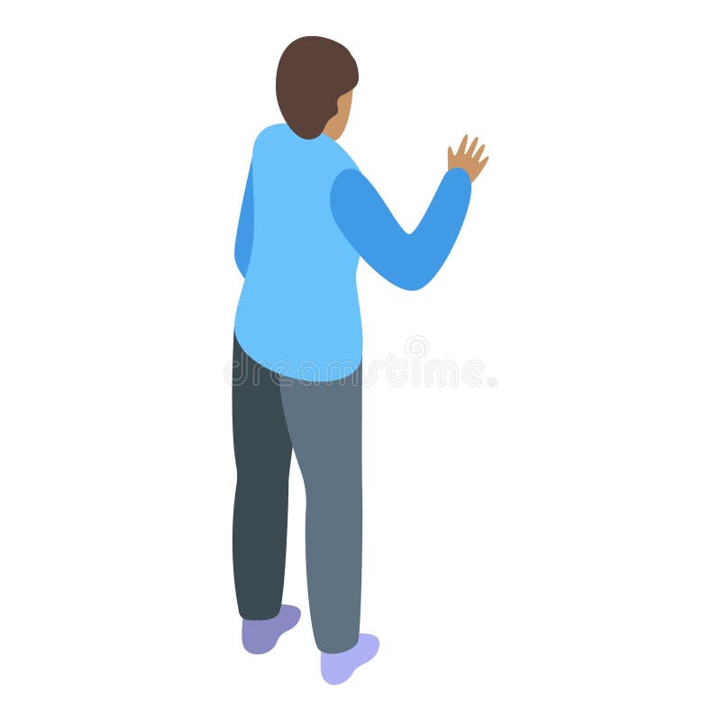 Young Man is Waving His Hand Stock Vector - Illustration of employee ...