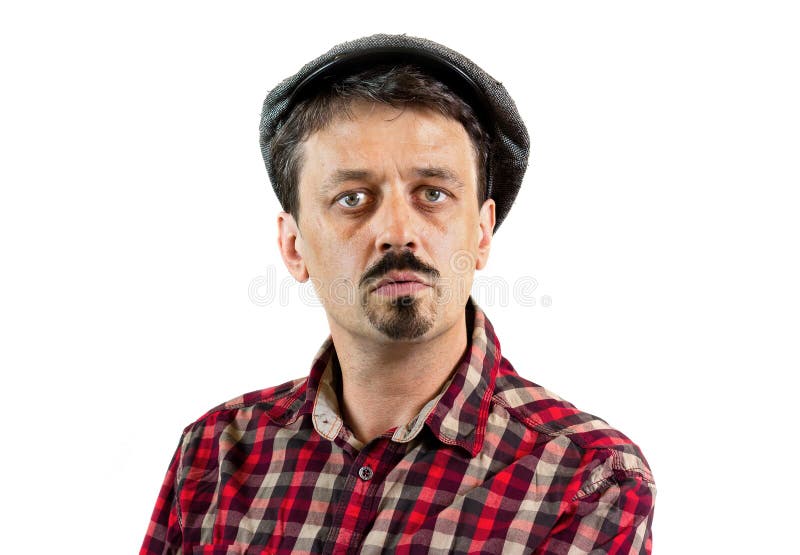 Man with Driver Cap and Plaid Shirt Stock Photo - Image of cool, tartan ...