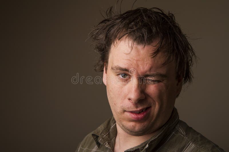 Young man winking stock photo. Image of person, smiling - 74982112