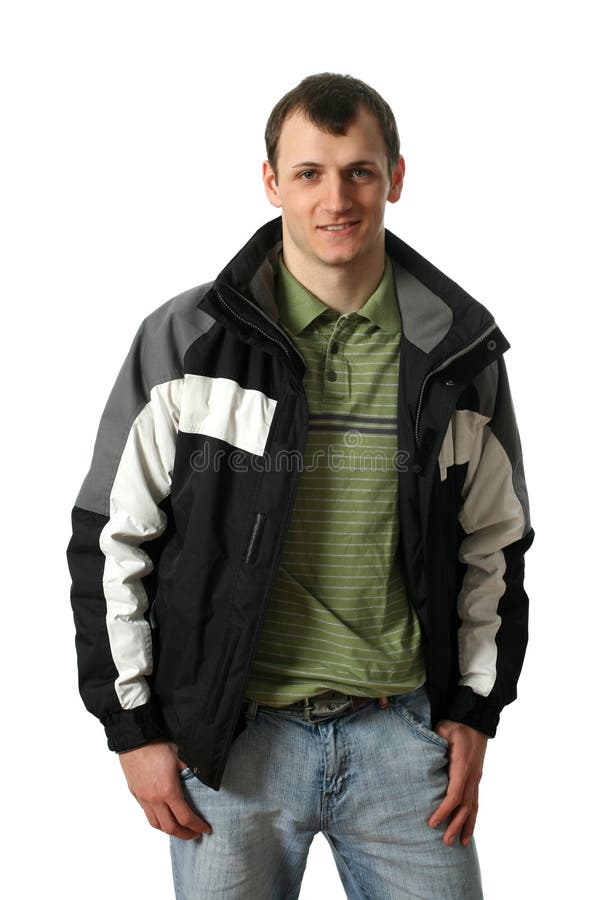 Young Man in Winter Clothes Stock Image - Image of people, outside ...