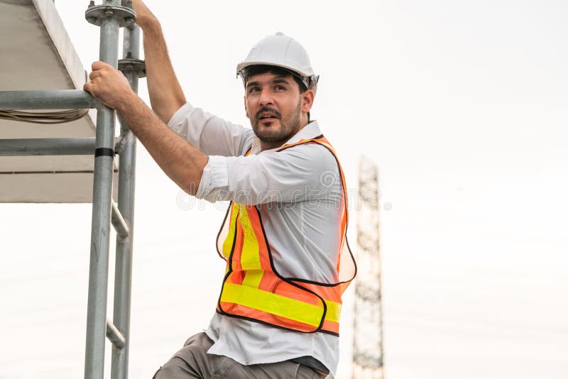 Climb ladder stock image. Image of copy, concept, forehead - 130399711