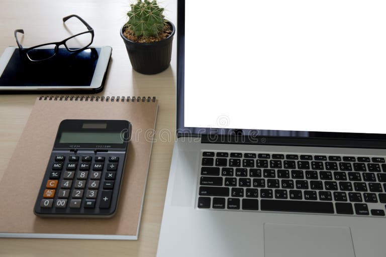 Young Man Working Businessman Using a Desktop Computer of the Bl Stock ...