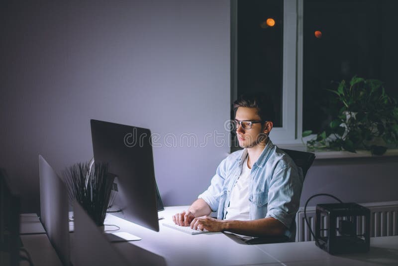 24,488 Desk Computer Night Stock Photos - Free & Royalty-Free Stock ...