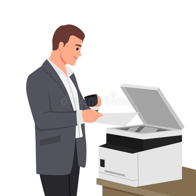 Young Man Working in Typography at Print To Printer. Concept Employee ...