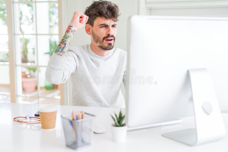 Computer Anger stock photo. Image of legs, laptop, anger - 21874008