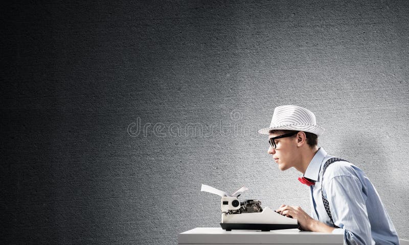 Creative Inspiration of Young Writer. Stock Image - Image of adult ...