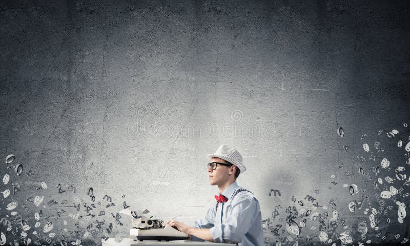 Creative Inspiration of Young Writer. Stock Photo - Image of letter ...