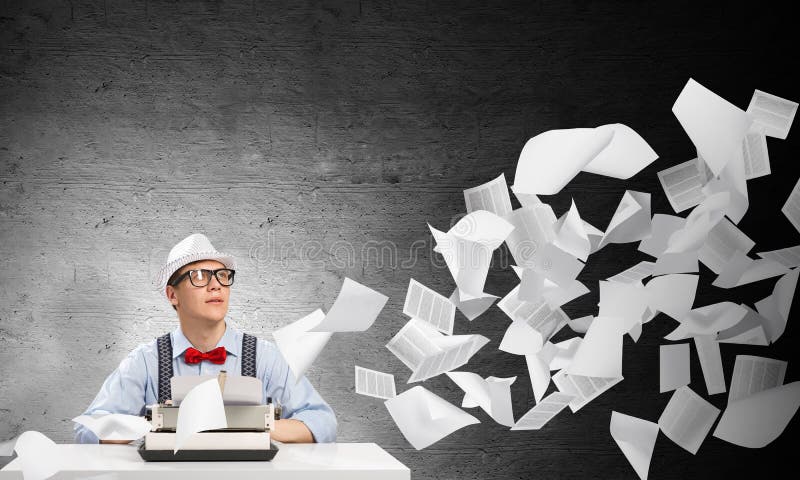 Creative Inspiration of Young Writer. Stock Photo - Image of education ...