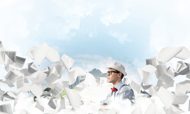 Creative Inspiration of Young Writer. Stock Image - Image of author ...