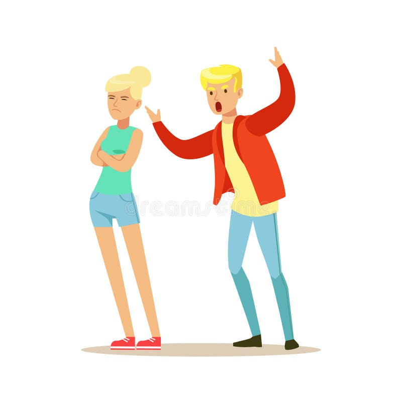 Angry Man Yelling His Wife Stock Illustrations 16 Angry Man Yelling