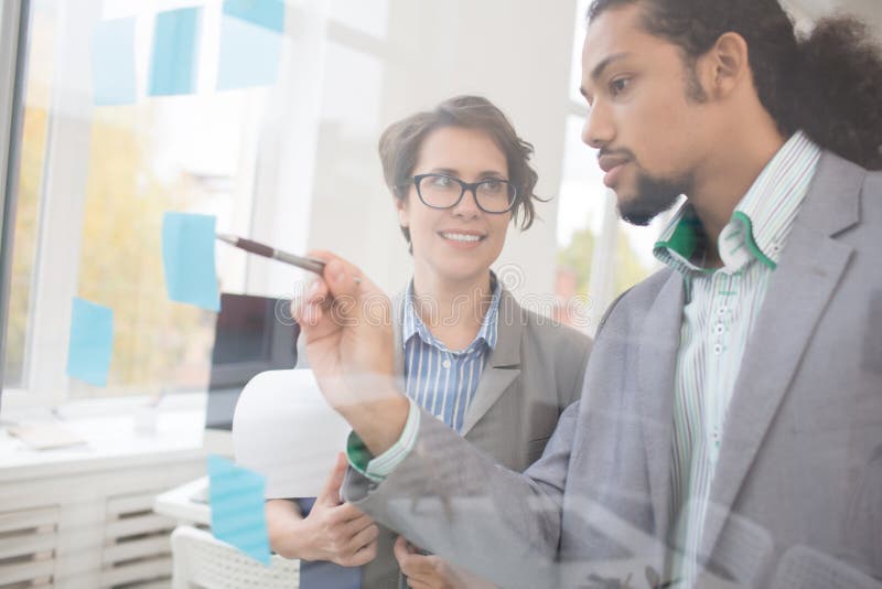 Explaining working points stock photo. Image of manager - 107660170