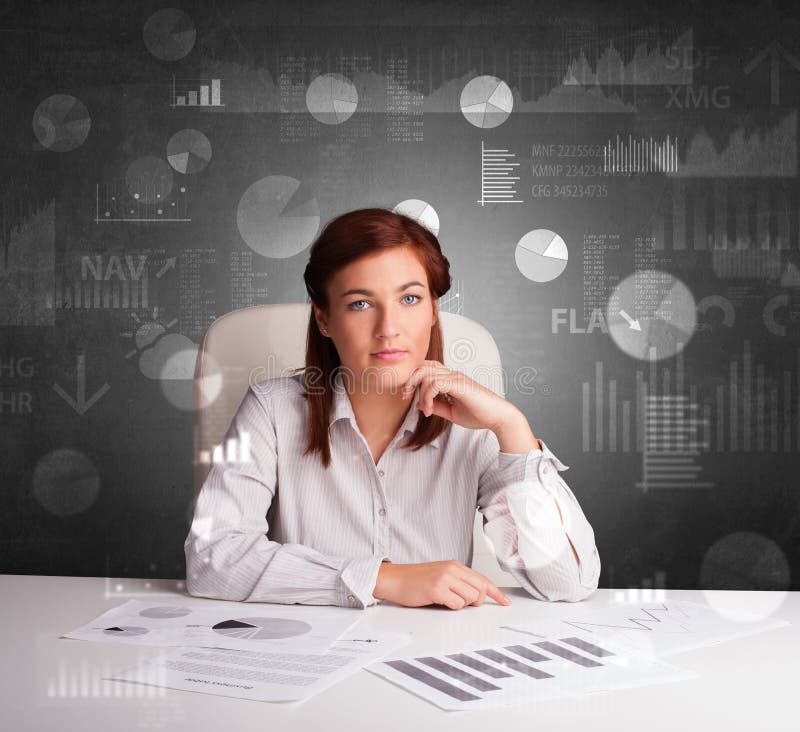 Manager at the Office Making Reports and Statistics with Blackboard ...